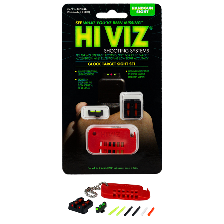 HIVIZ Target Sight Set for Glock (9mm/.40 S&W/.357 SIG)