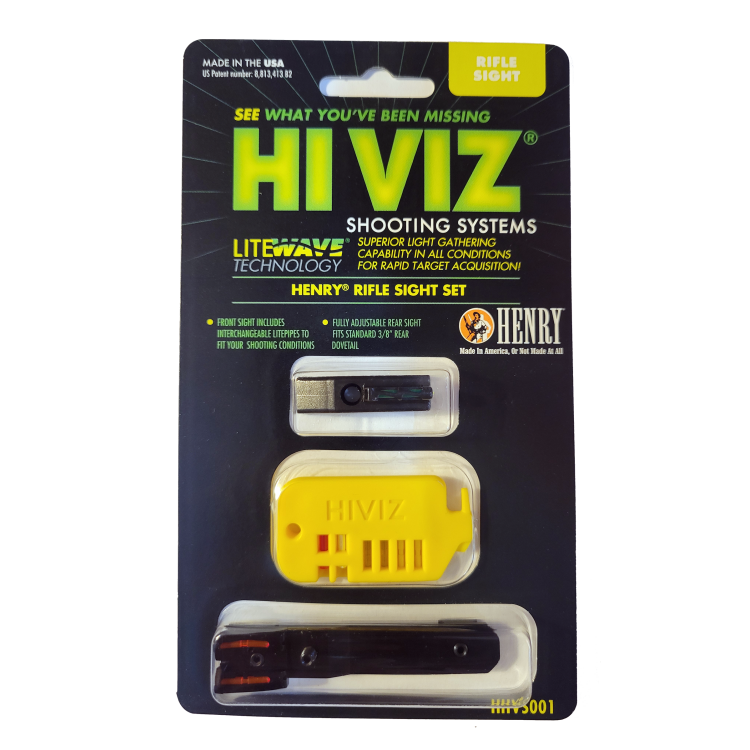 HIVIZ Fiber-Optic Sight Set for Henry .22 LR Rifle